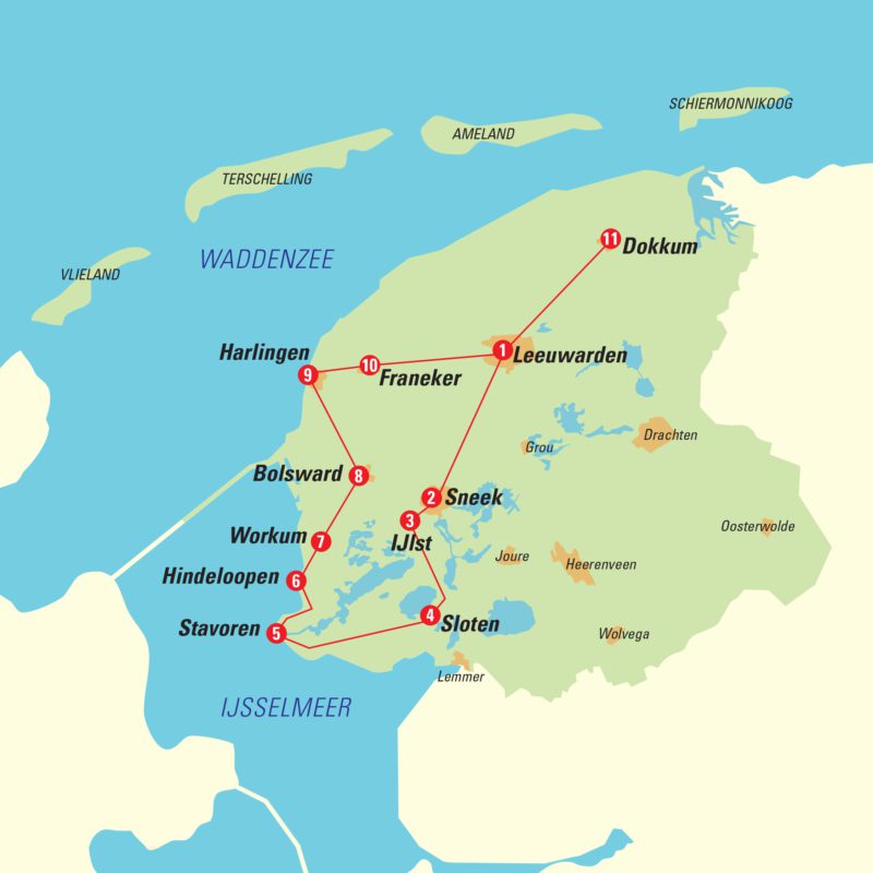 6-daagse elfsteden fietsarrangement | Friesland Holland Travel